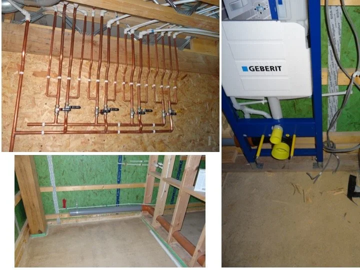 First fix carpentry, plumbing and electrics — Malvern B&B - Woodlands