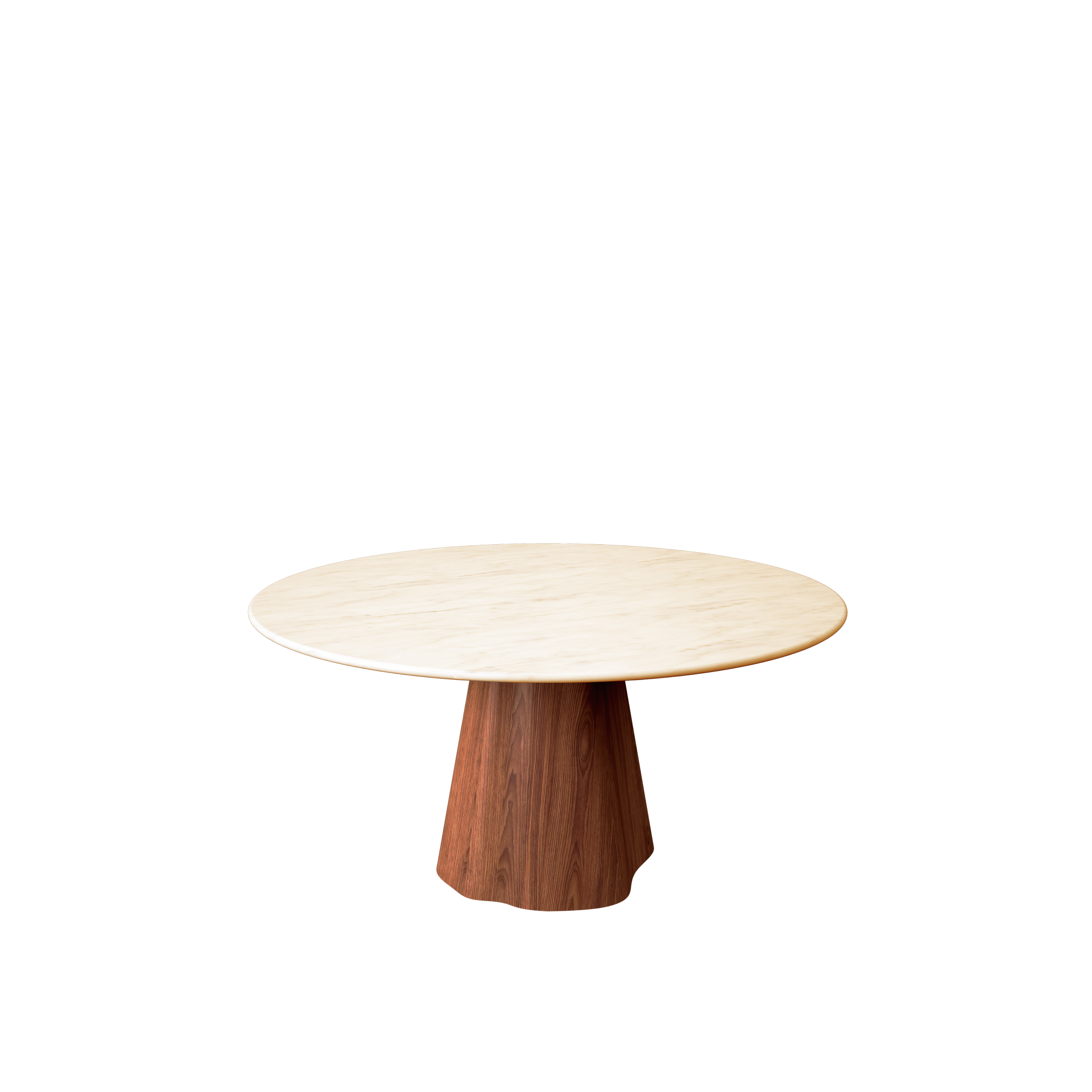 Marilyn Round Dining Table, American Walnut & Ceramic — NORD ARIN