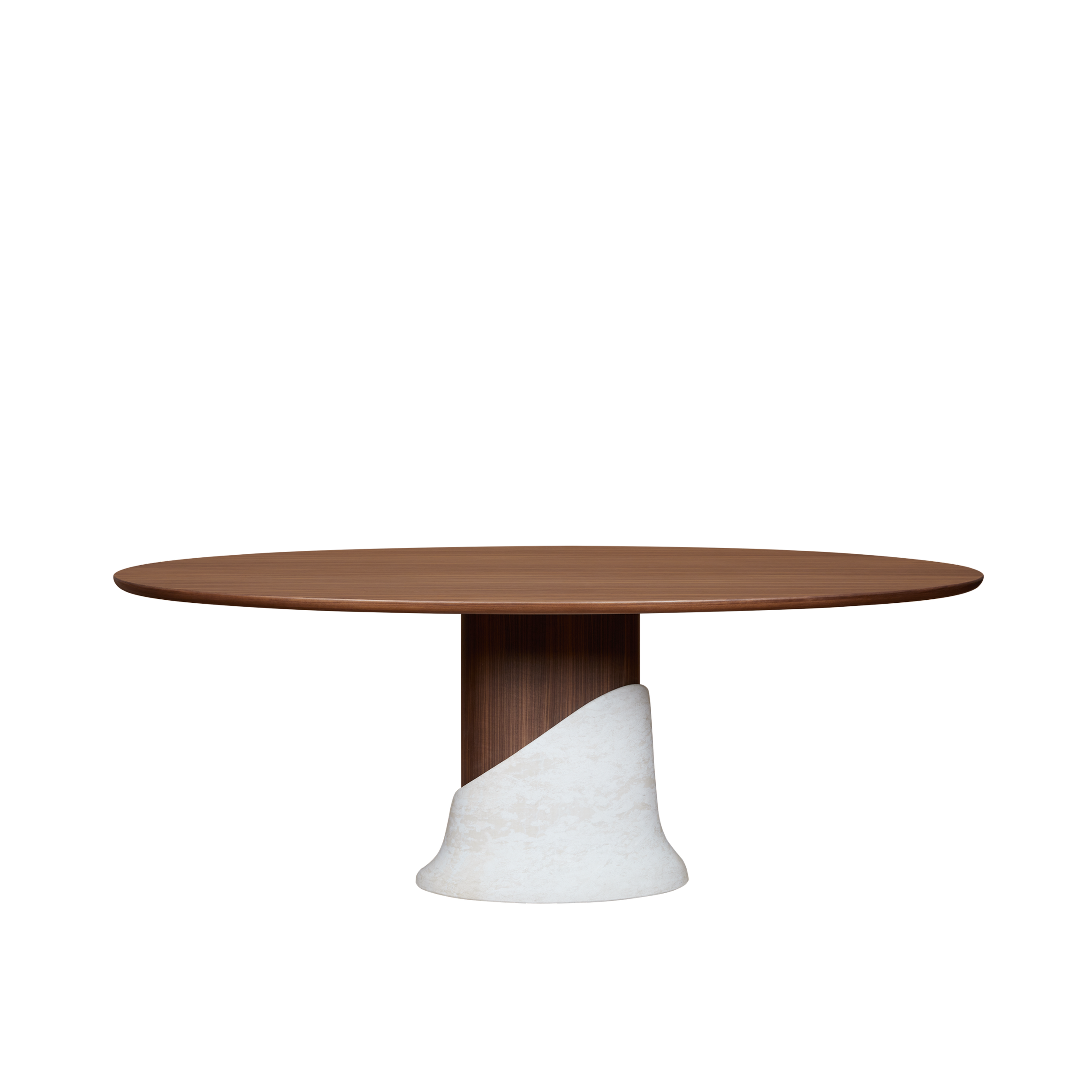 Fusion Oval Dining Table, American Walnut & Marble — NORD ARIN