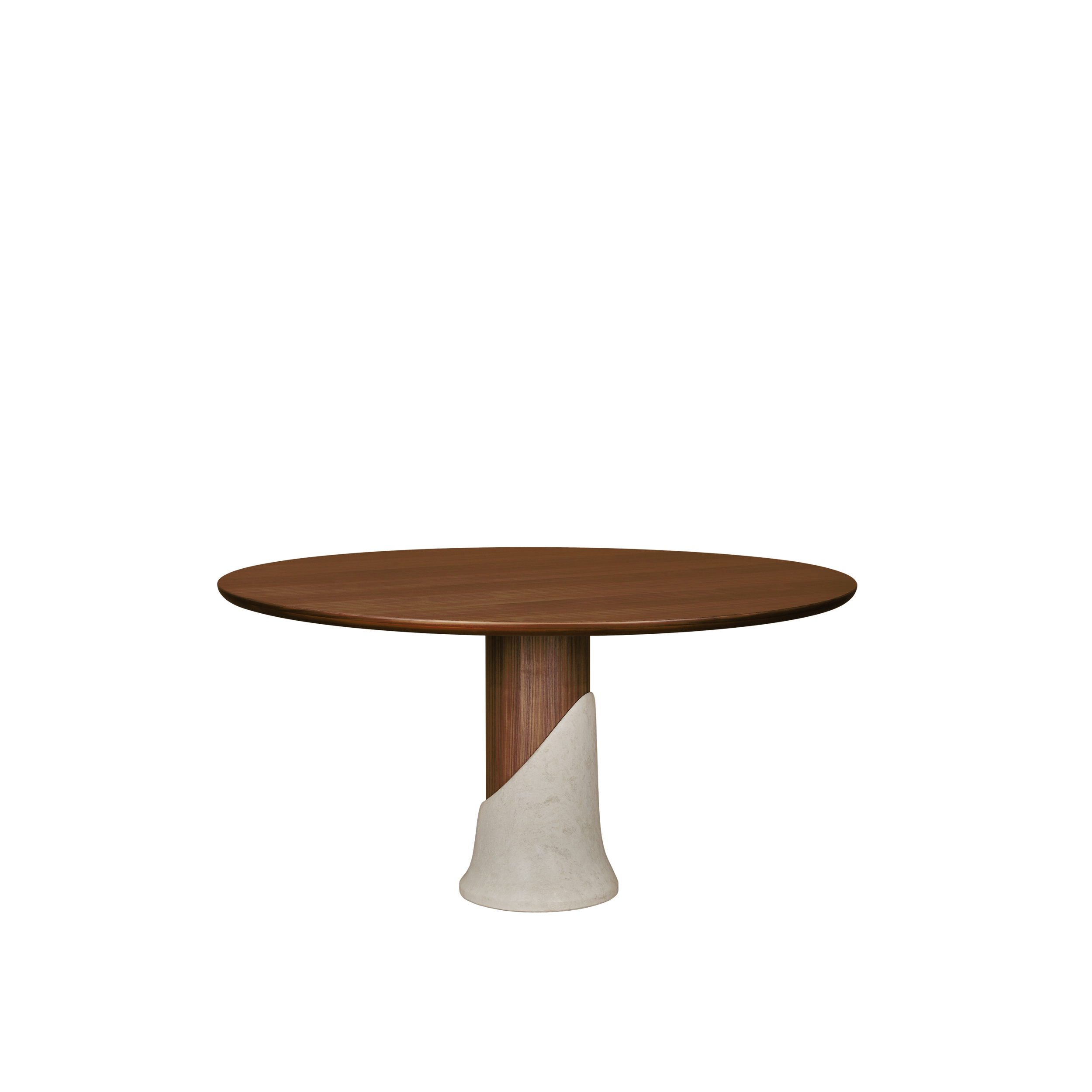 Fusion Round Dining Table, American Walnut & Marble — NORD ARIN