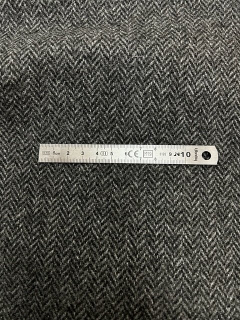 Tissu coupon chevron de laine gris et noir - Generaldiff | Tissus et ...