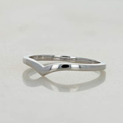 Laura - 14k Diamond Contour Band — FireWorks Gallery