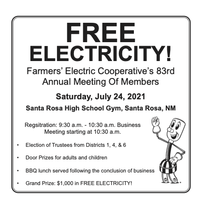 Annual Meeting — Farmers' Electric Cooperative, Inc. of New Mexico