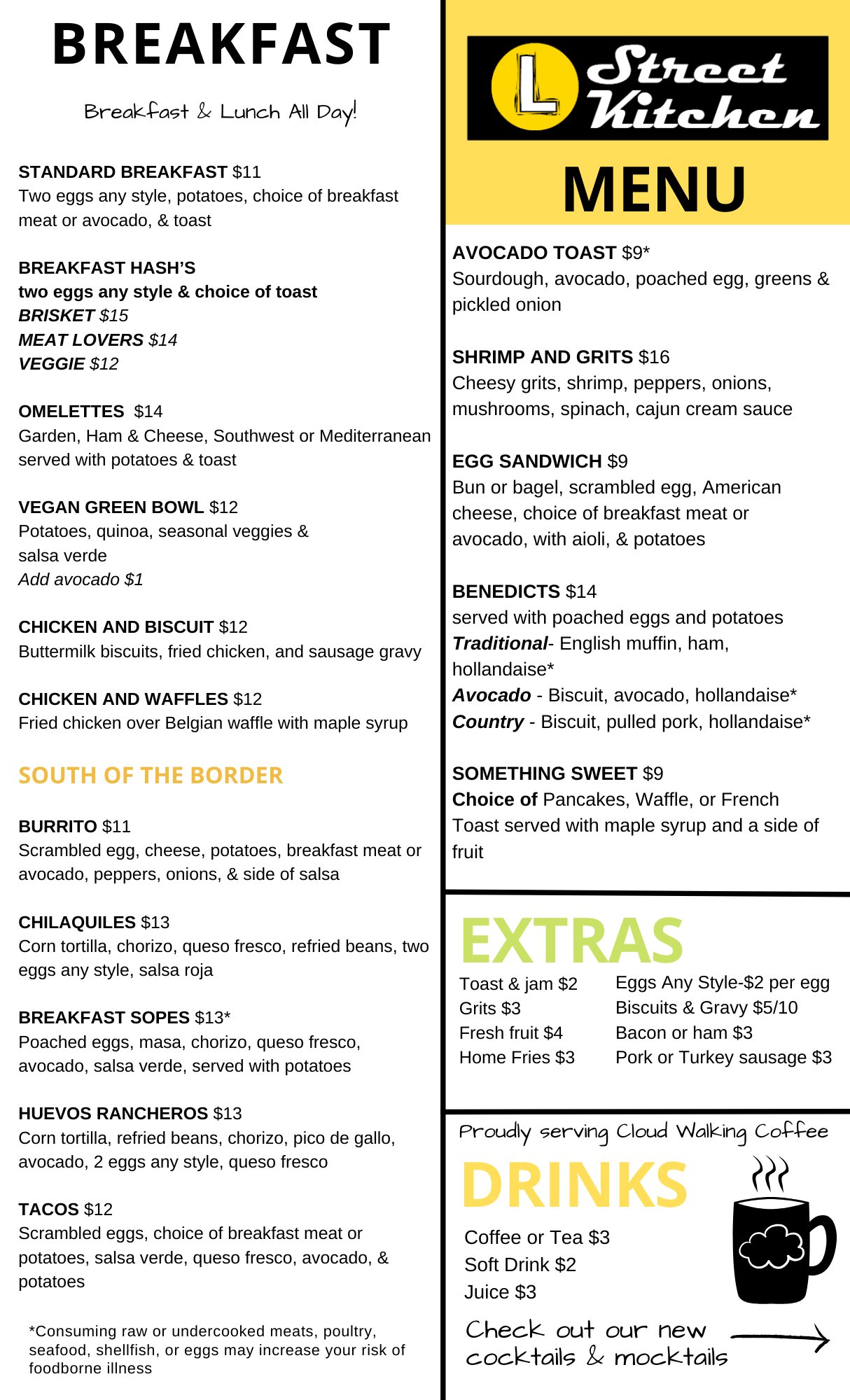 Brunch Menus — LStreetKitchen