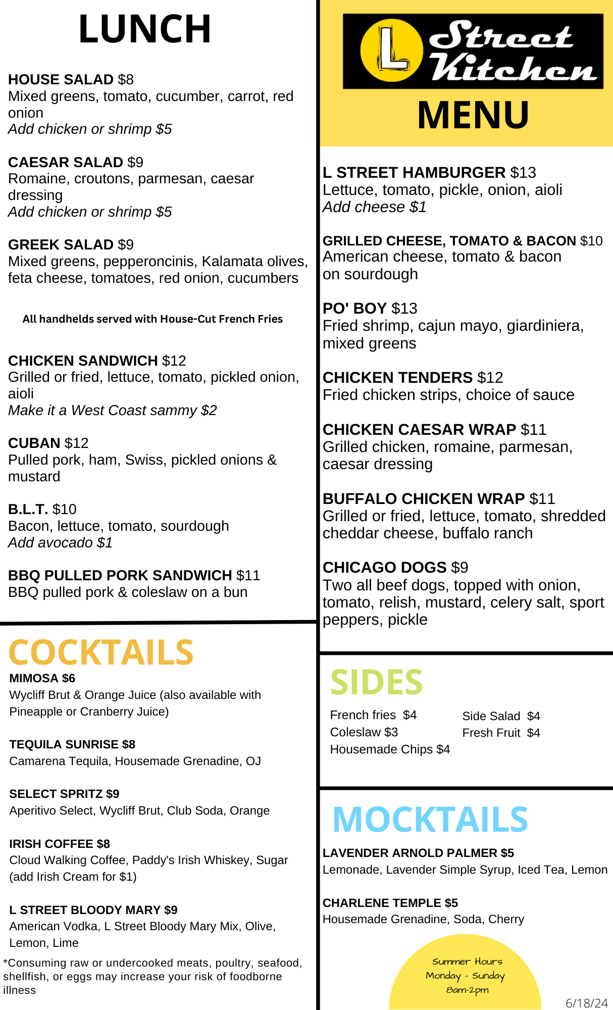 Brunch Menus — LStreetKitchen