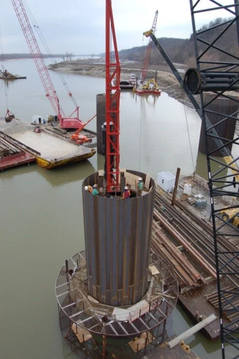 Holcim Cement River Terminal on the Mississippi River at St. Louis