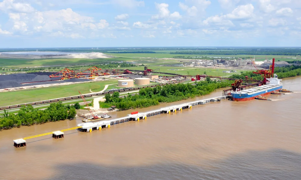 Raven Energy Marine Terminal on the Mississippi River in Convent, Louisiana