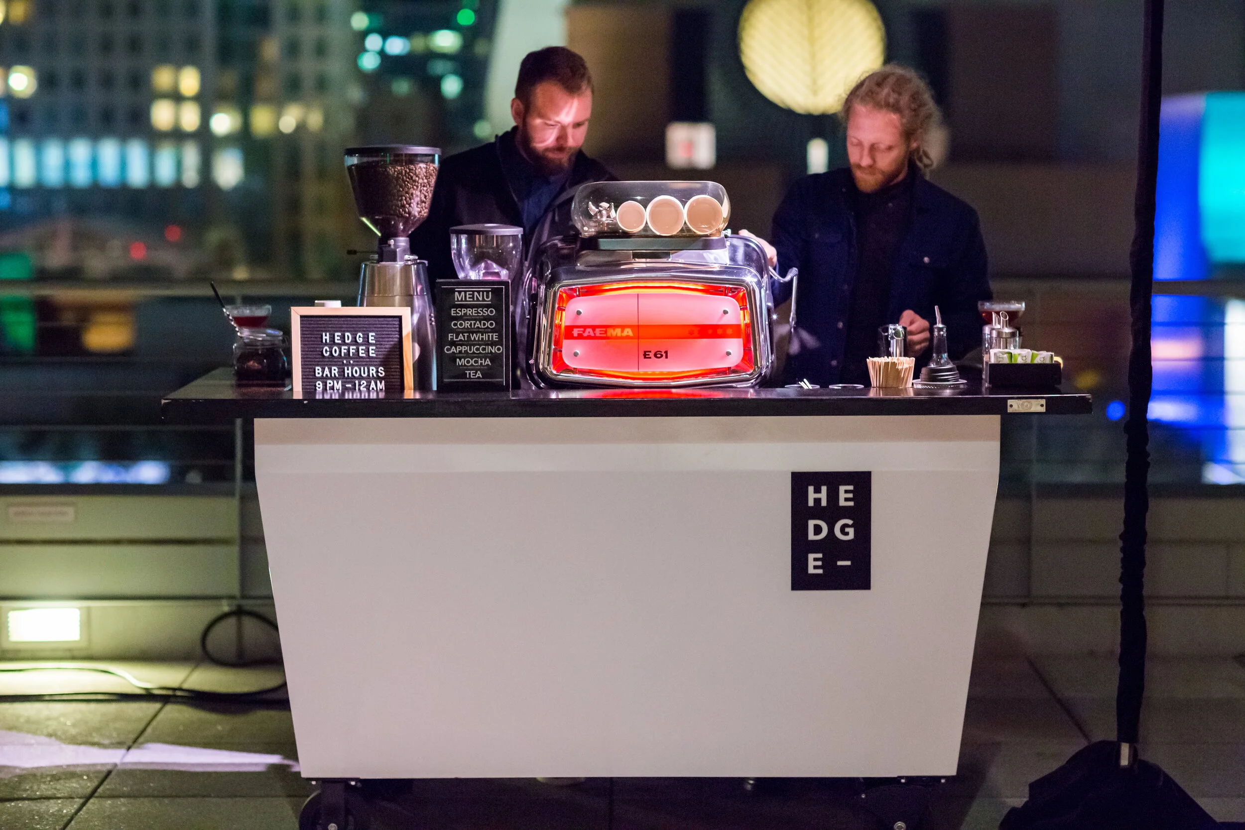 CATERING — HEDGE COFFEE