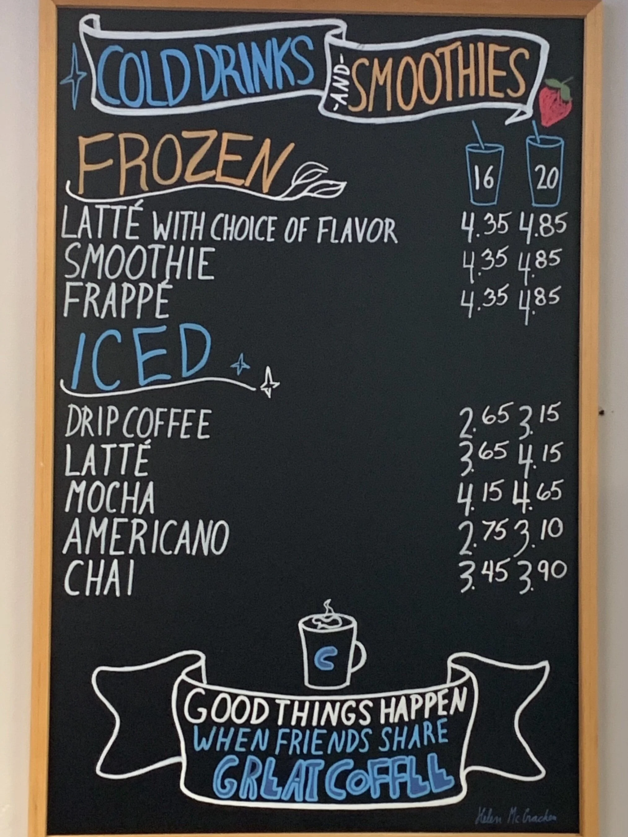Menu — Blue Collie Coffee