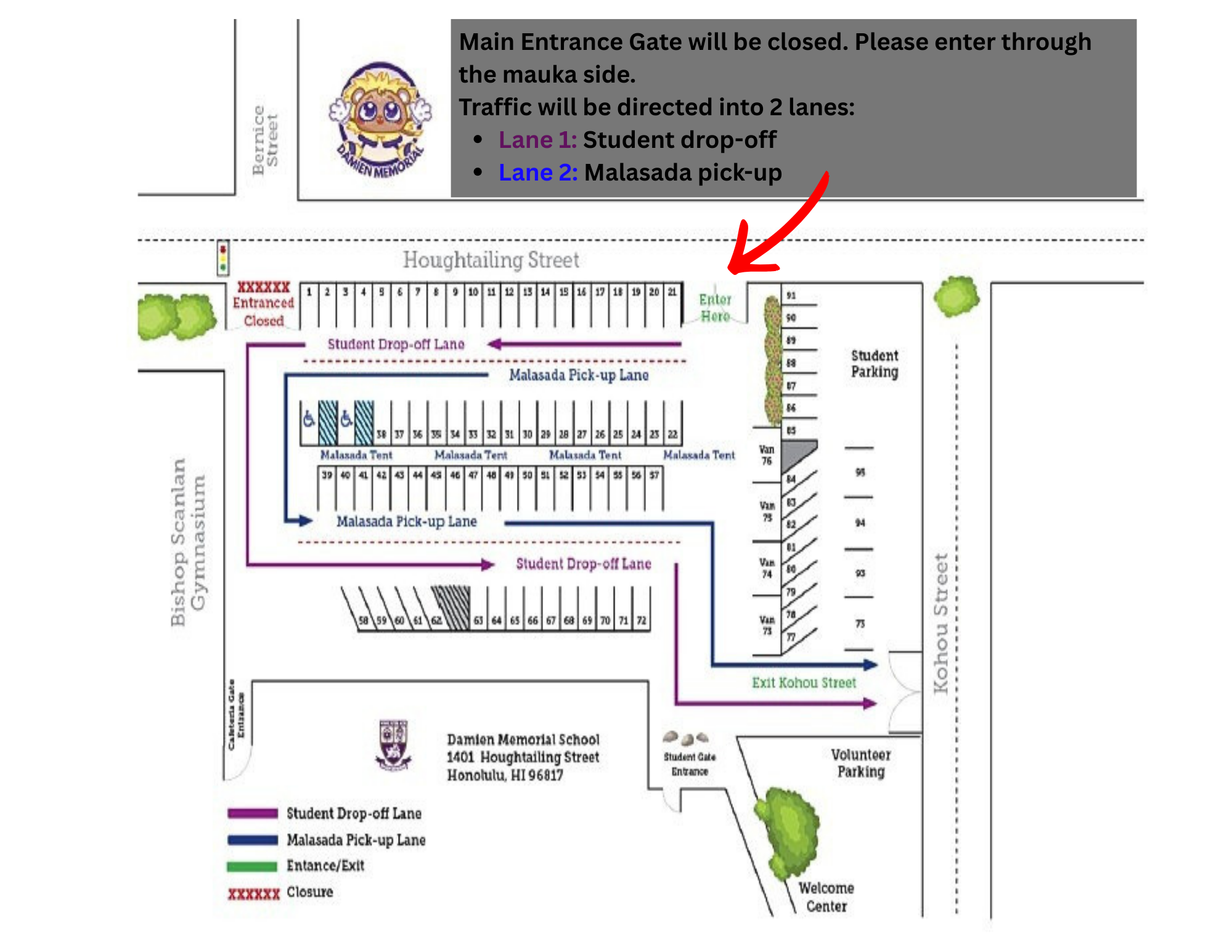 Malasada Day Pick-Up Info — Damien Memorial School