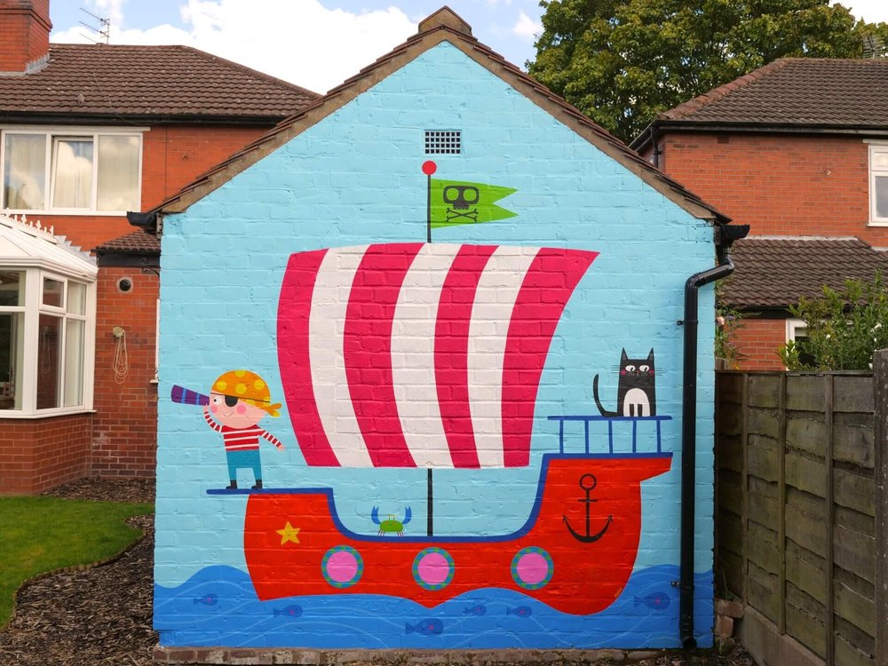 Ahoy me beauty! Outdoor pirate and sea mural in Manchester | Melanie ...
