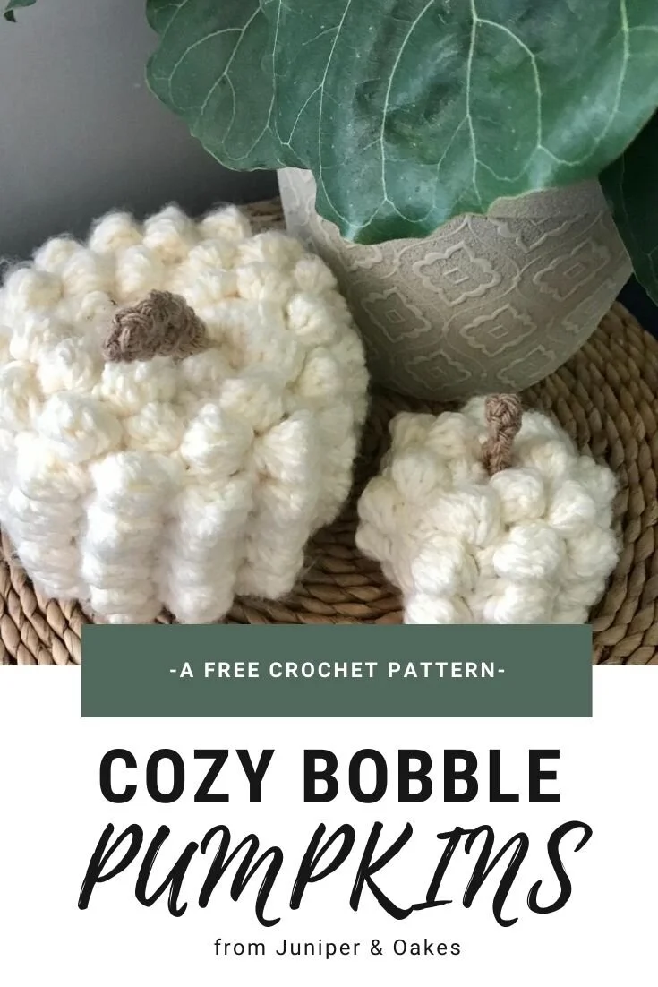 Free Crochet Pattern: Cozy Bobble Pumpkins — Juniper & Oakes