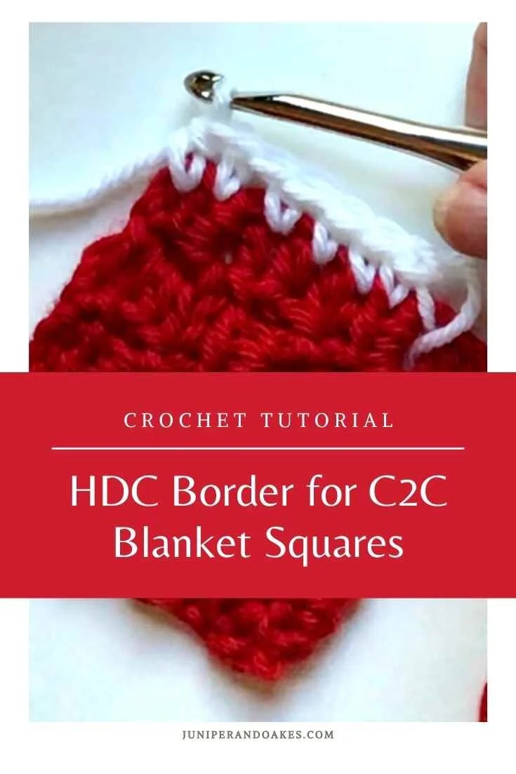 Simple Half Double Crochet Border Around C2C Squares | Simple & Easy ...