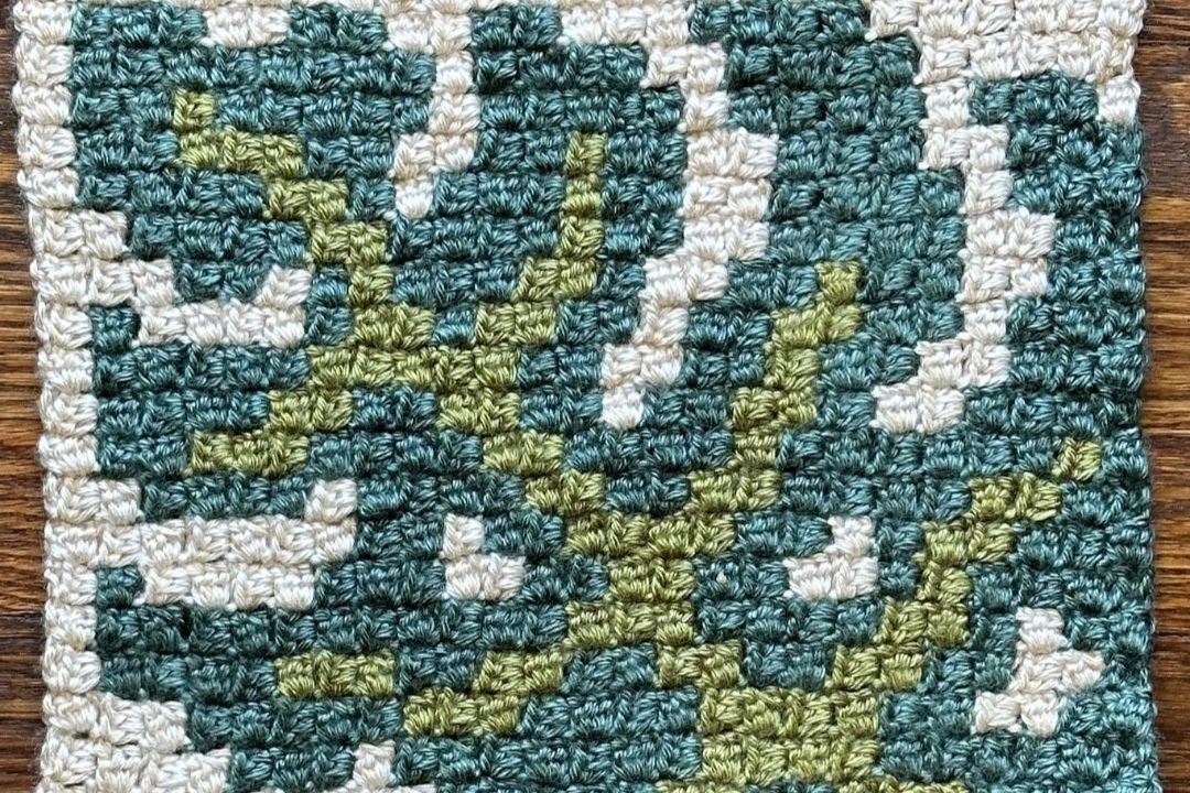 Monstera Leaf C2C Blanket Square - Free Chart - Plants with Yarn CAL ...
