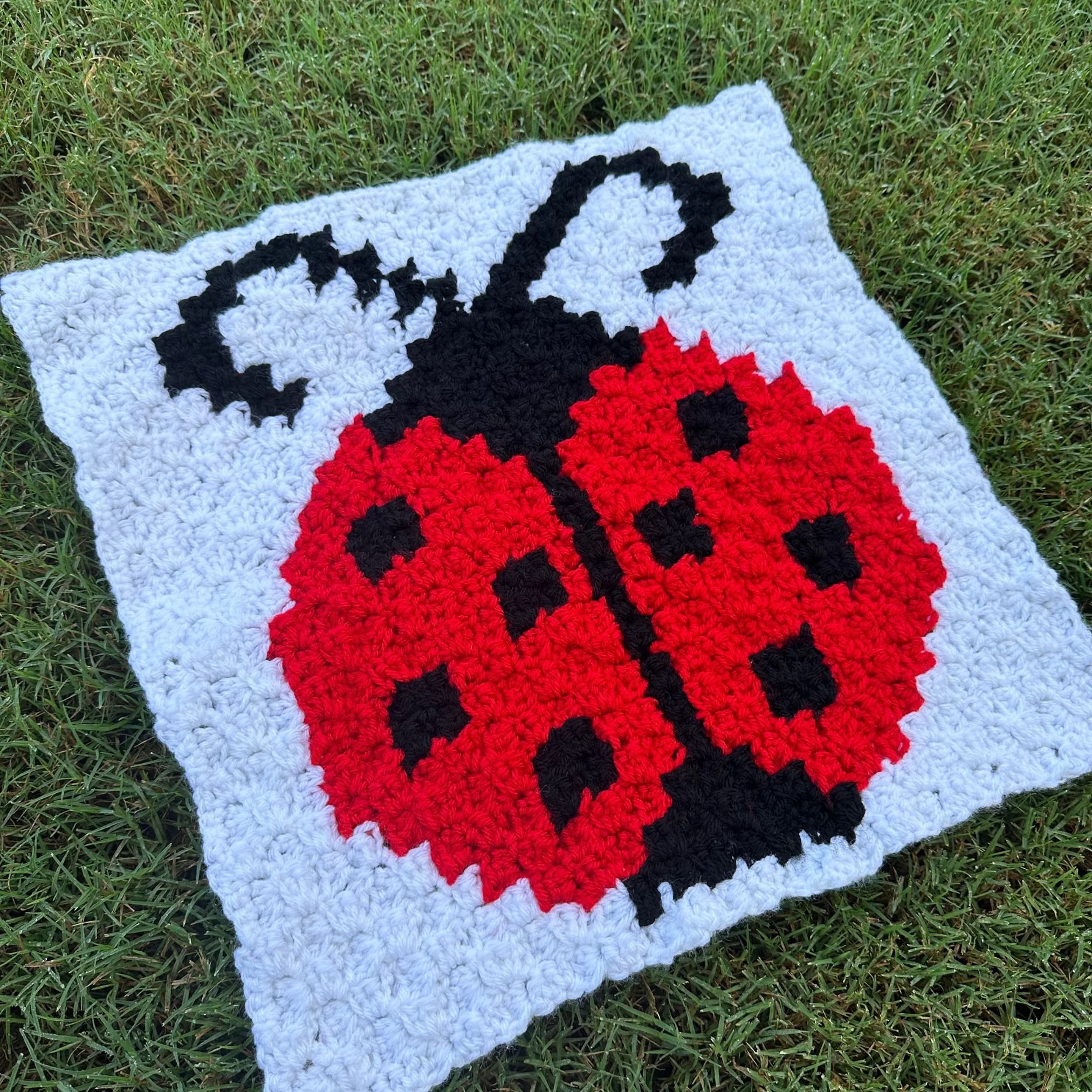 Lady Bug C2C Square - Free Chart - Corner-to-Corner — Juniper & Oakes