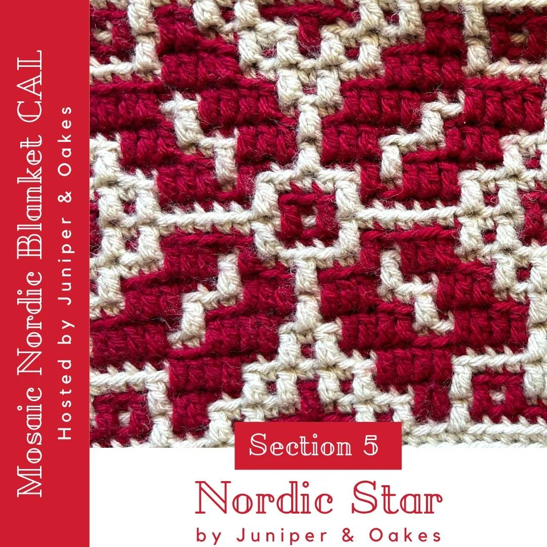 Nordic Star - FREE Overlay Mosaic Crochet Chart - Mosaic Nordic Blanket ...