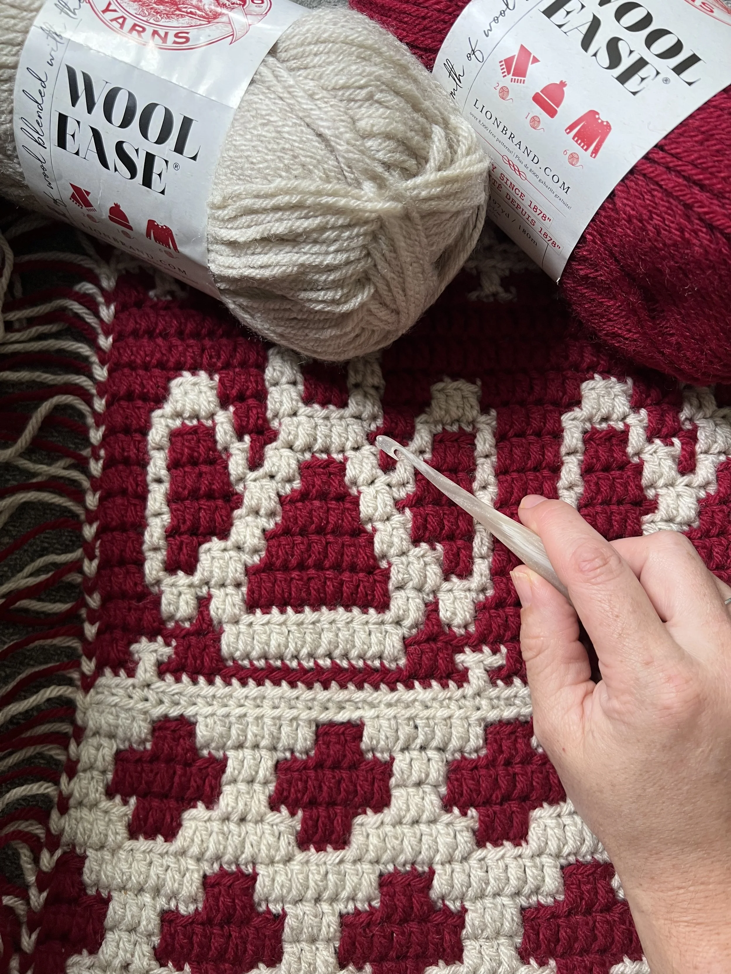 FREE CAL - Mosaic Nordic Winter Afghan | Overlay Mosaic Crochet Afghan ...