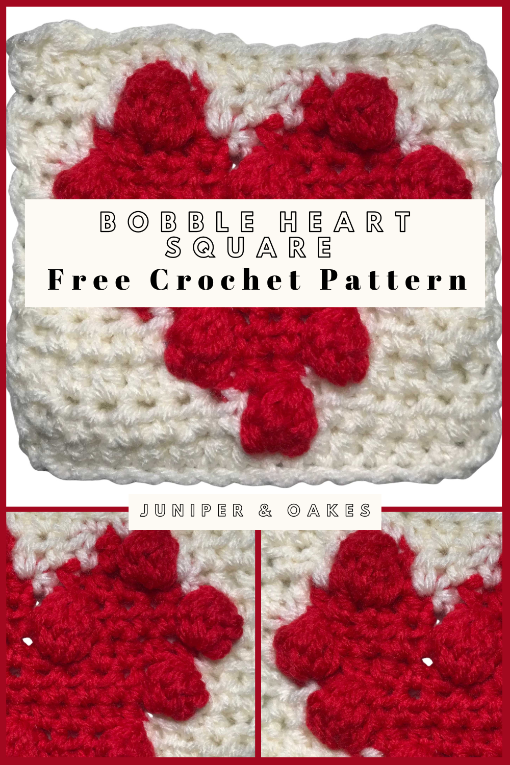 Bobble Heart Granny Square - Free Crochet Pattern for Valentines Day ...