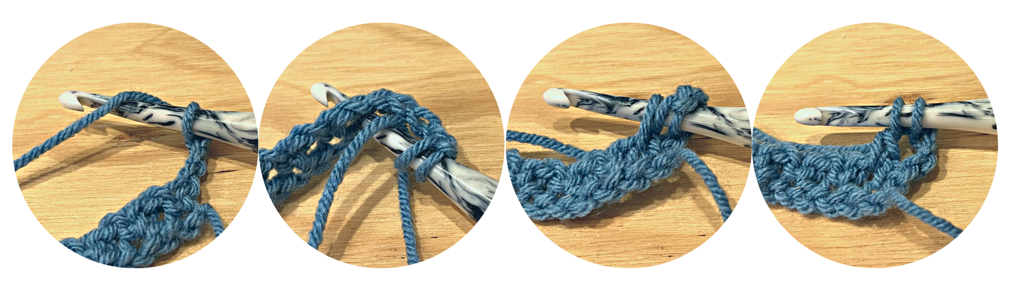 How to Crochet the Cluster Stitch - A Swatch for the Sampler Poncho CAL ...