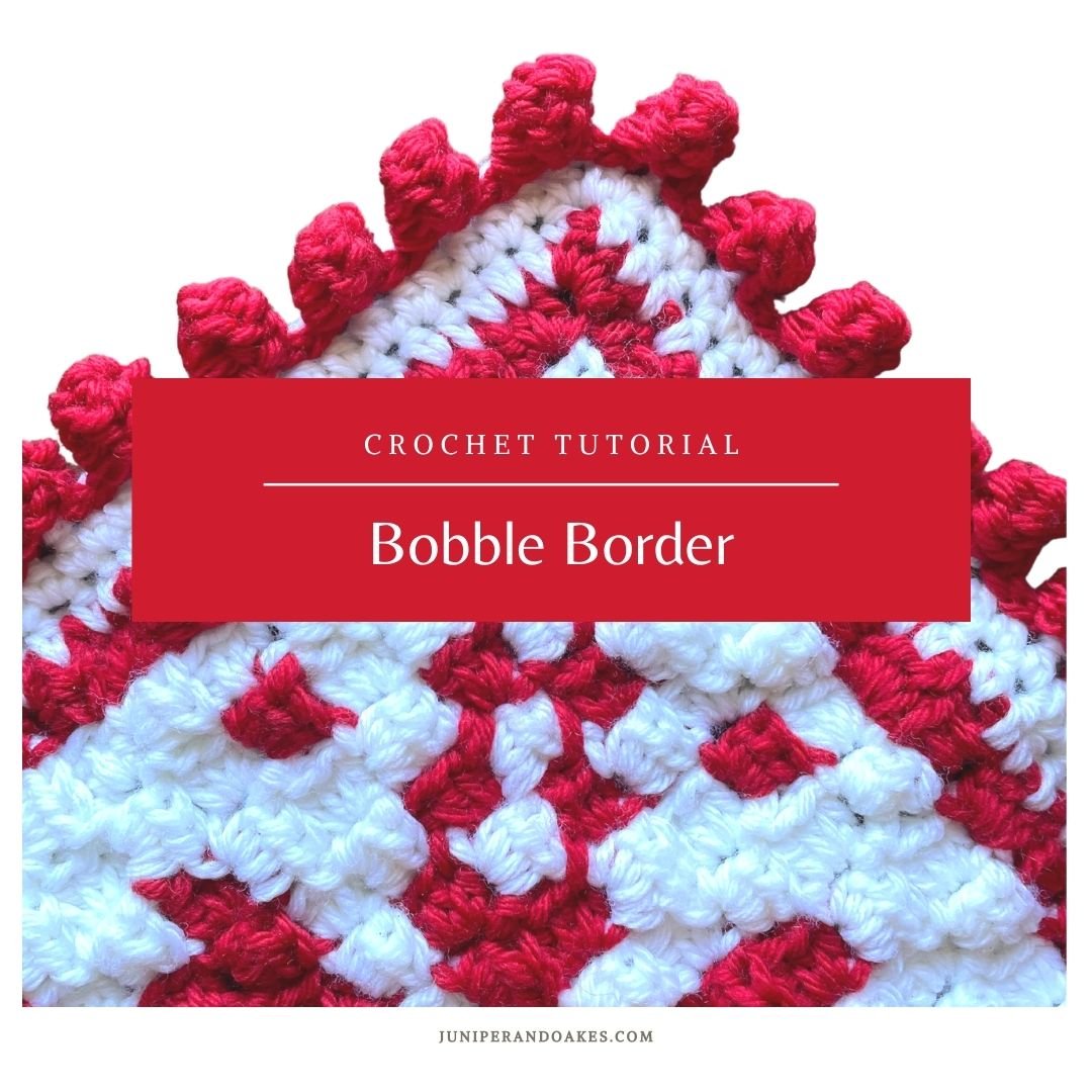How to Crochet a Bobble Border on a Blanket | Crochet Christmas Afghan ...