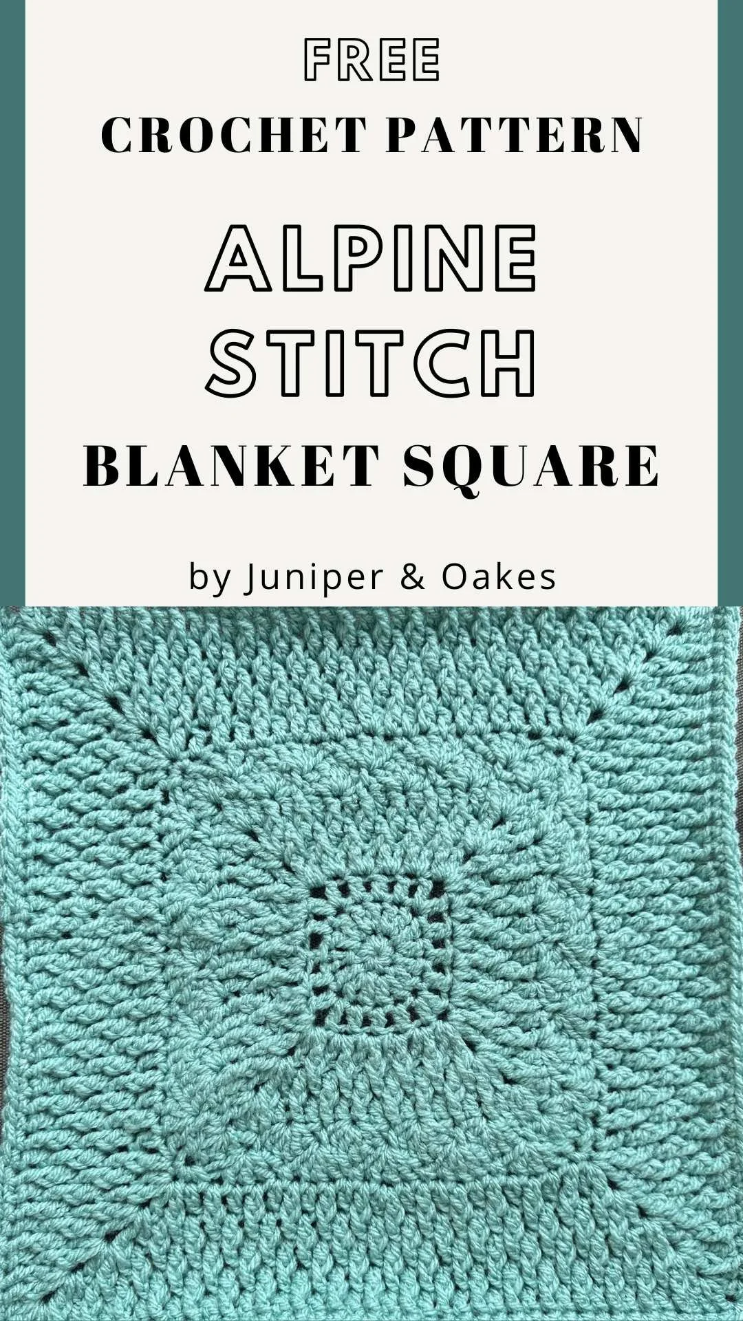 Cozy Alpine Stitch Blanket Square - Free Crochet Pattern — Juniper & Oakes