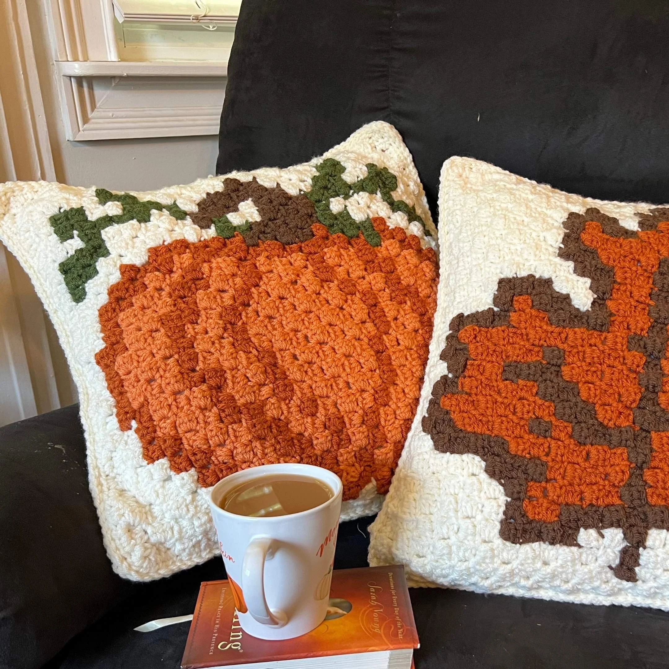 Autumn Leaf C2C Pillow - Premium Crochet Pattern for Fall Home Decor ...