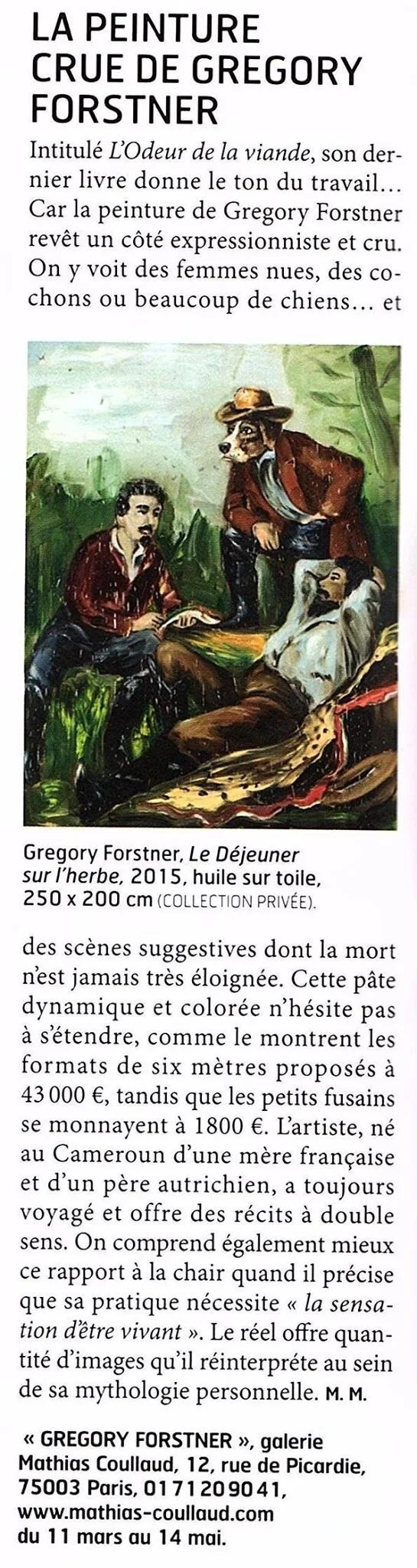 Overview Press — GREGORY FORSTNER — GREGORY FORSTNER