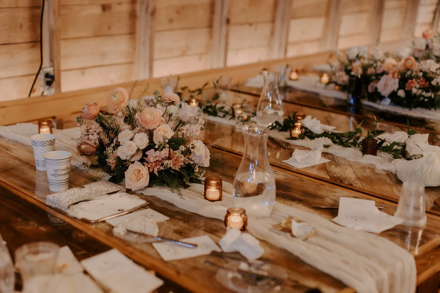 Romantic Barn Wedding | Diane & Brian at The Barn at Copper Creek | Bumble Fleur Florals ...