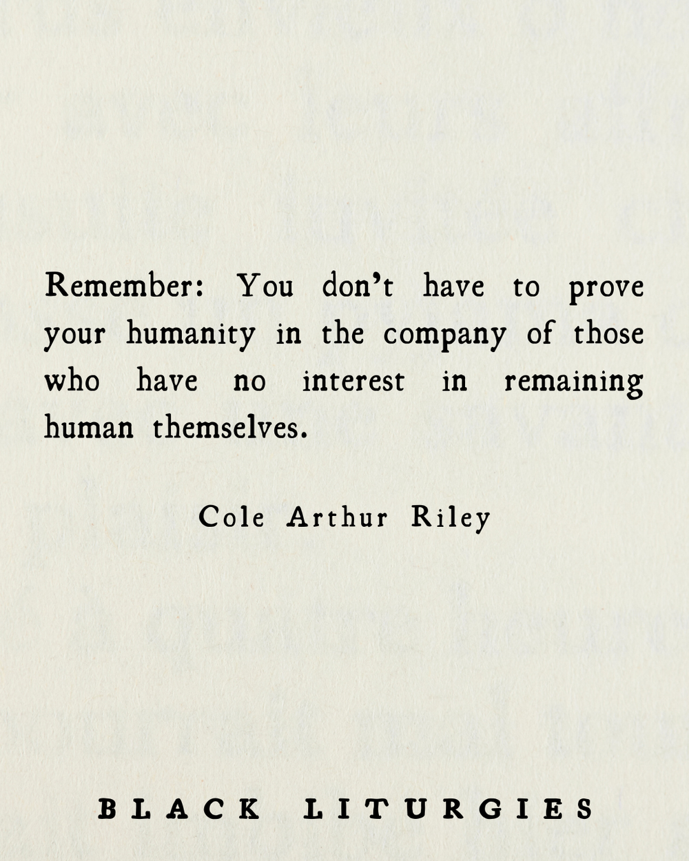 Liturgies — Cole Arthur Riley