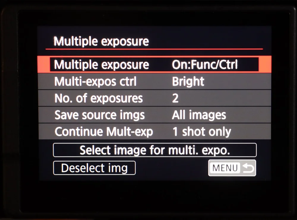 Steps to shoot In-camera Multiple Exposures on Canon cameras — Pablo ...