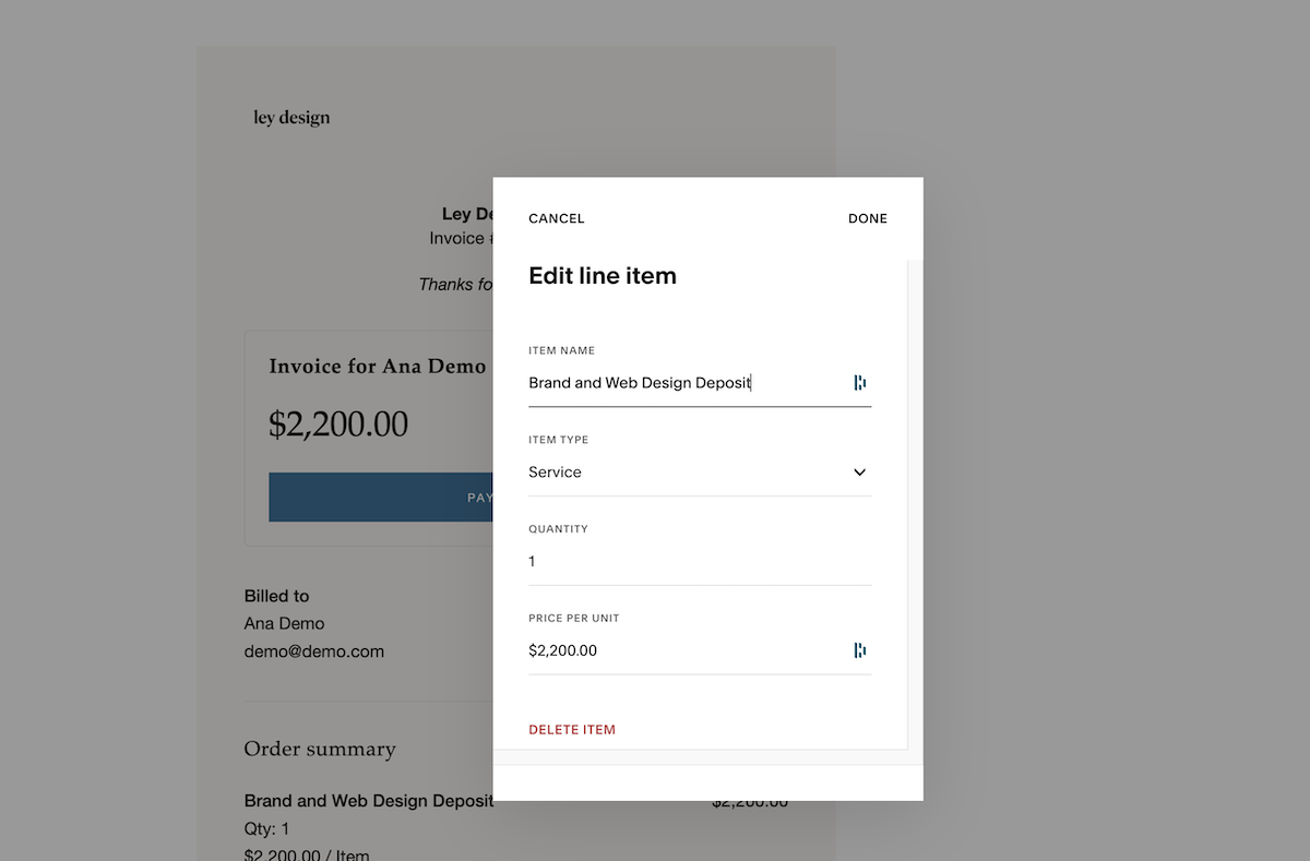 How to Send Invoices Through Squarespace
