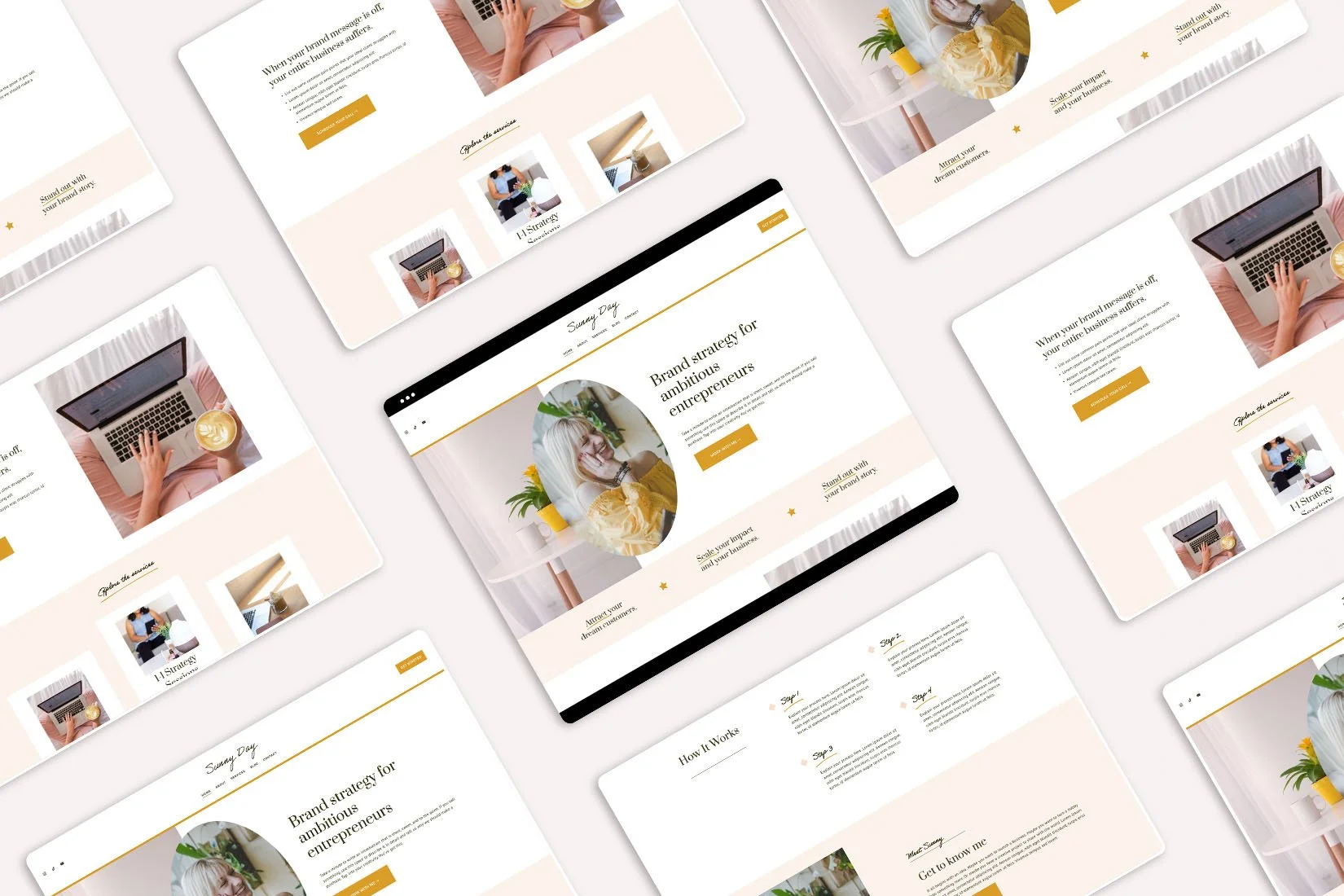 Sunny Warm and Bright Squarespace 7.1 Template