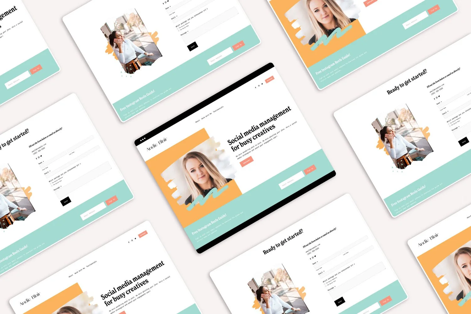 Andie Bold And Fun Squarespace 7.1 Template