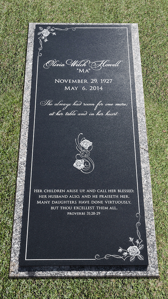 Custom Grave Ledger Portfolio — Brown Memorials