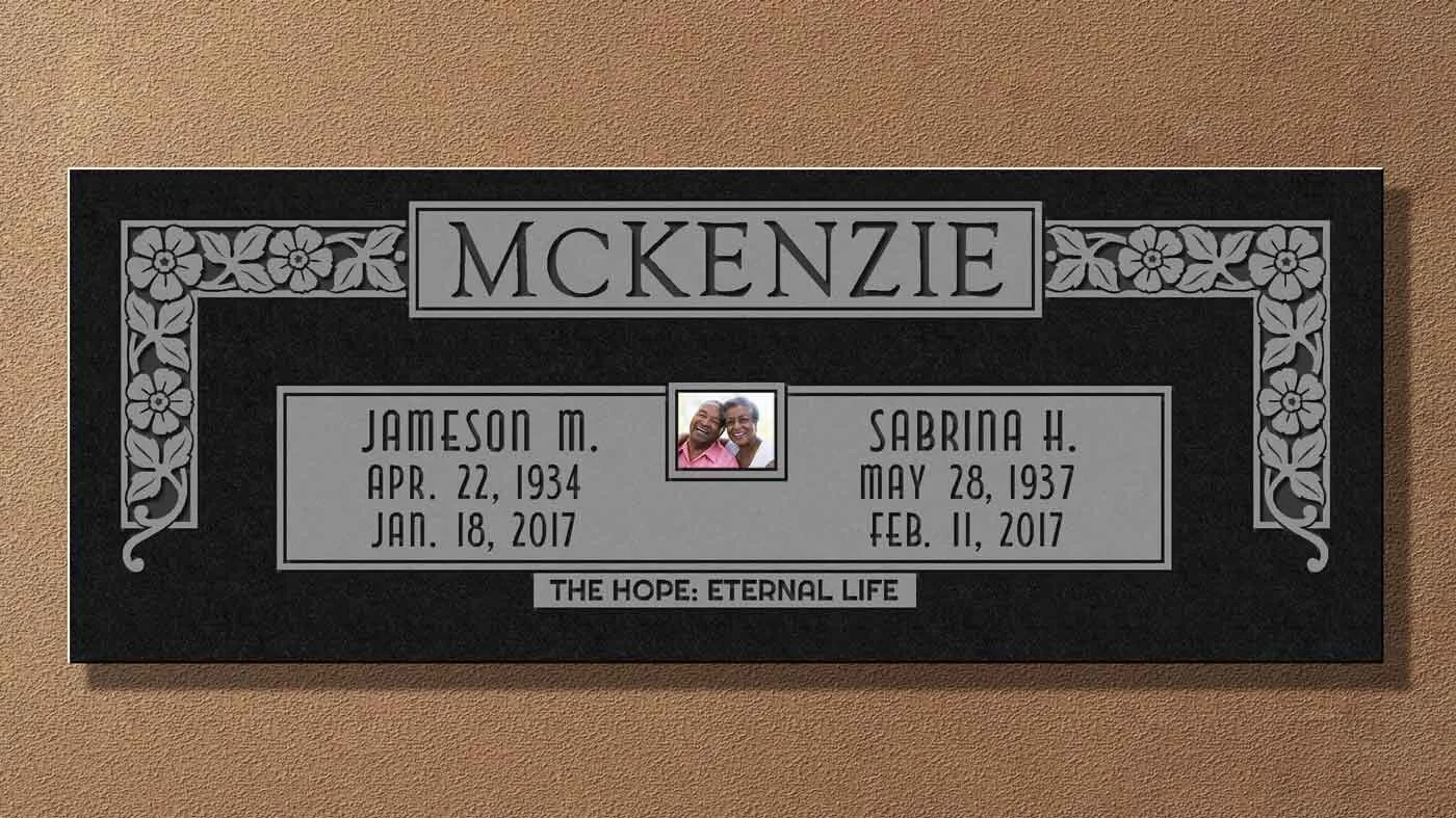 Custom Double Grave Marker Portfolio — Brown Memorials