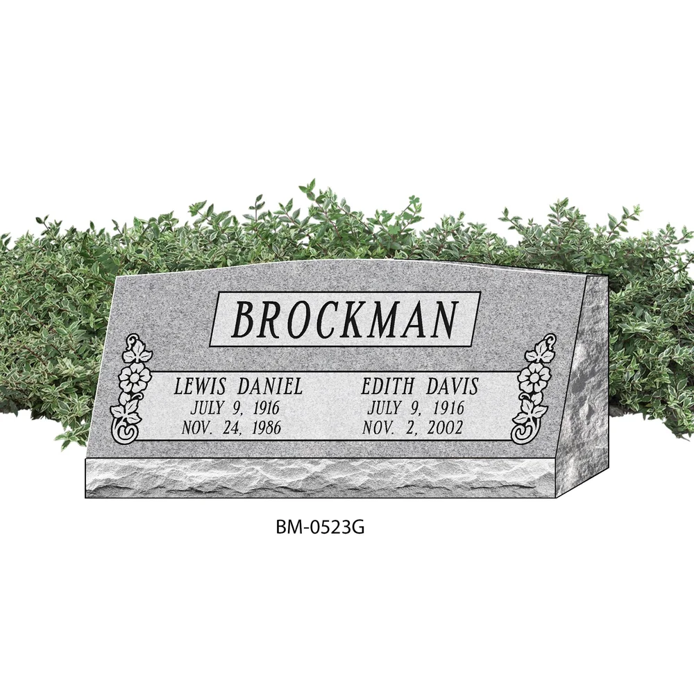 Double Slant Headstone & Slant Grave Marker Prices — Brown Memorials