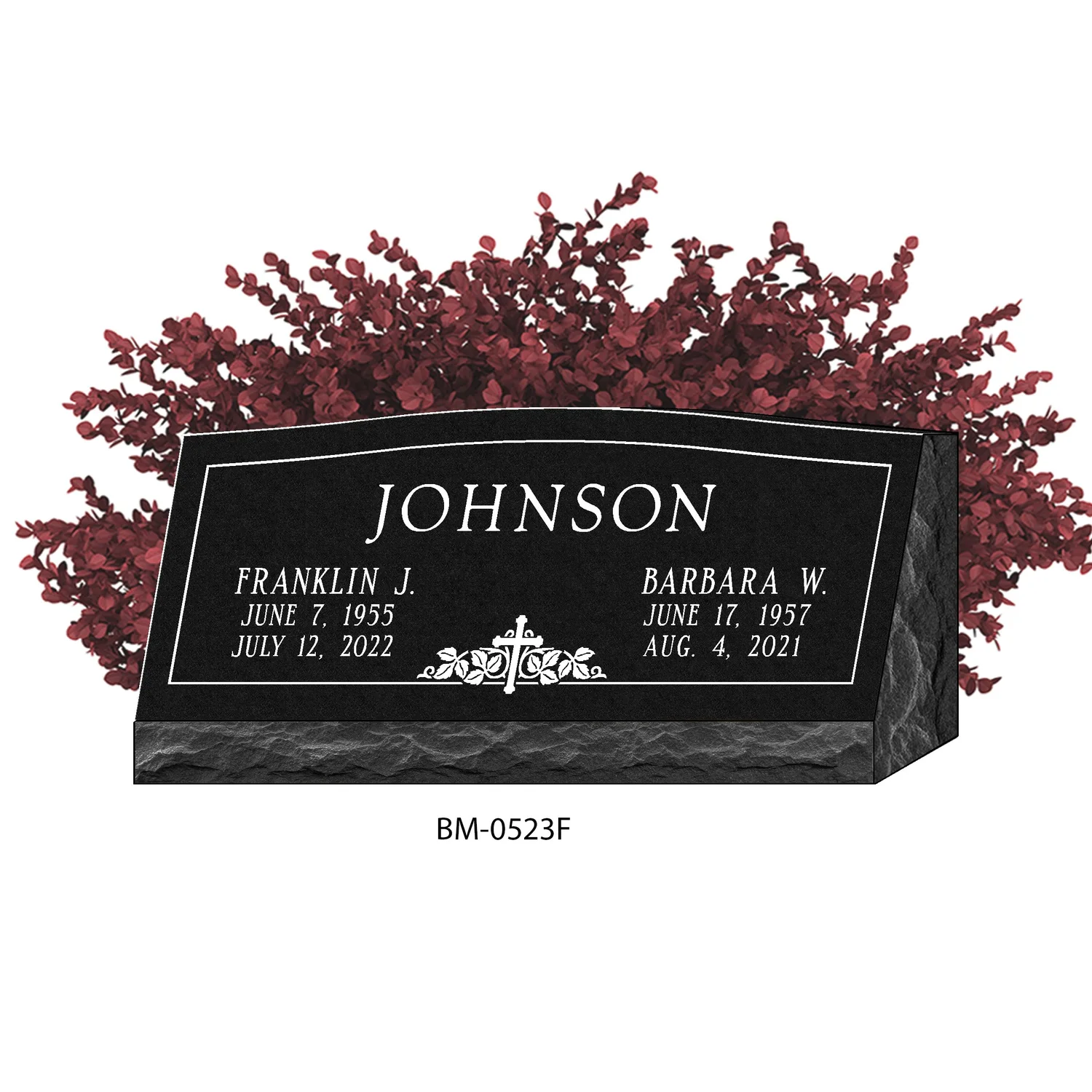Double Slant Headstone & Slant Grave Marker Prices — Brown Memorials