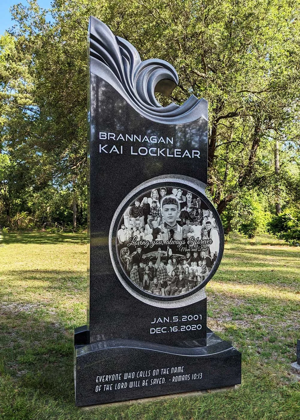 Custom Single Upright Headstone Portfolio — Brown Memorials