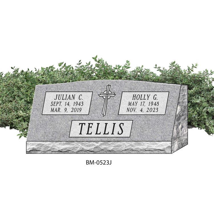 Double Slant Headstone & Slant Grave Marker Prices — Brown Memorials