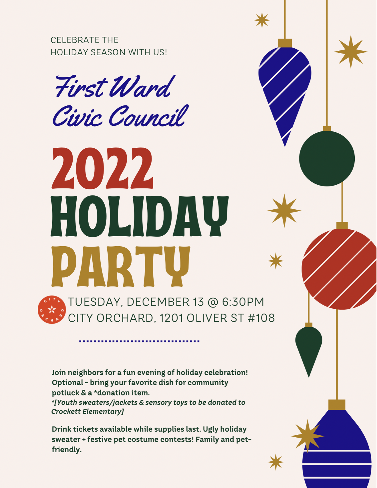 First Ward Holiday Party — First Ward Houston