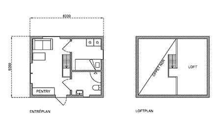 Attefallshus, bolundare, friggebodar | Ritningar | JoCad