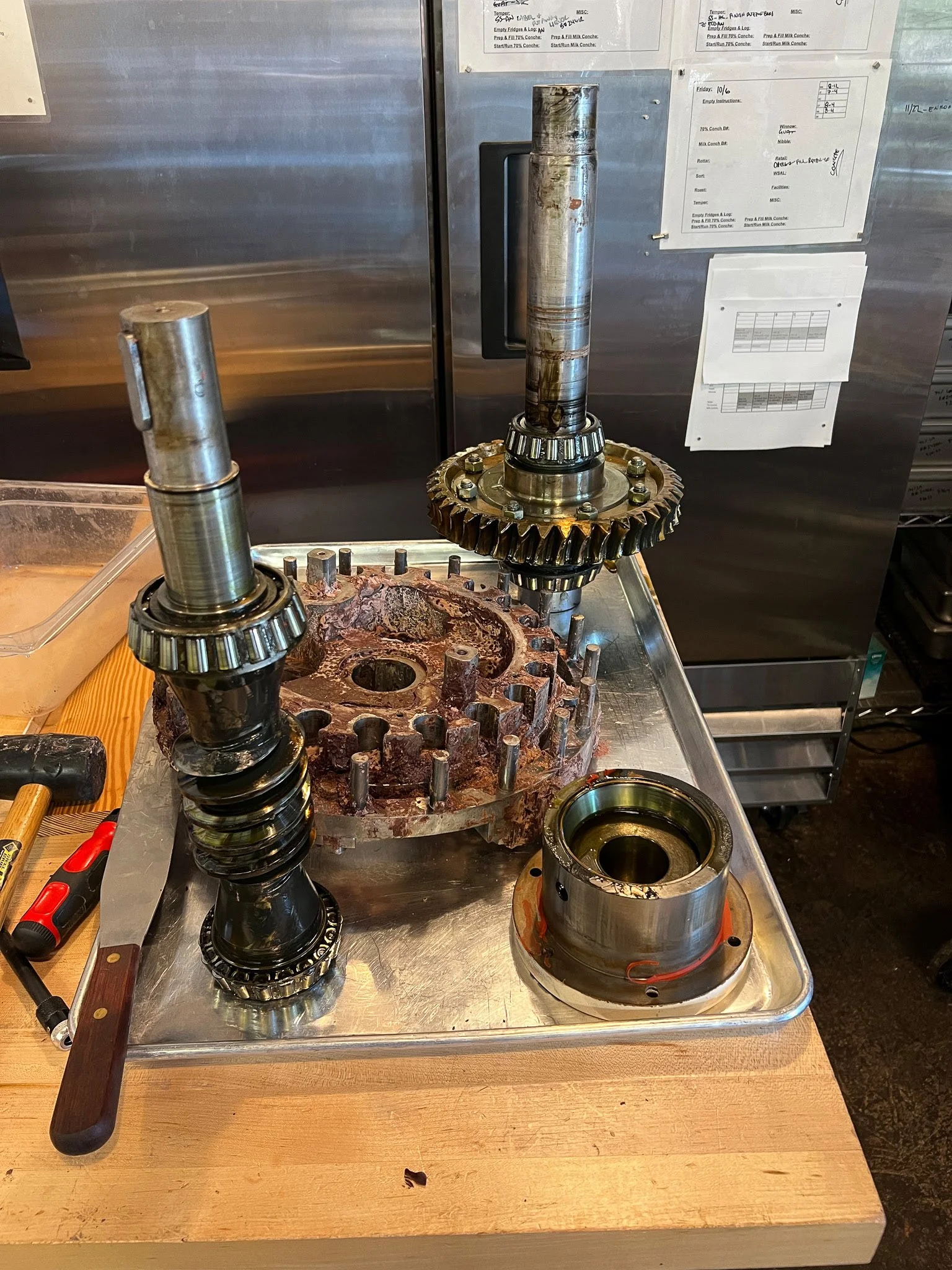 diary of a chocolate Maker: Conche repair — Videri Chocolate Factory