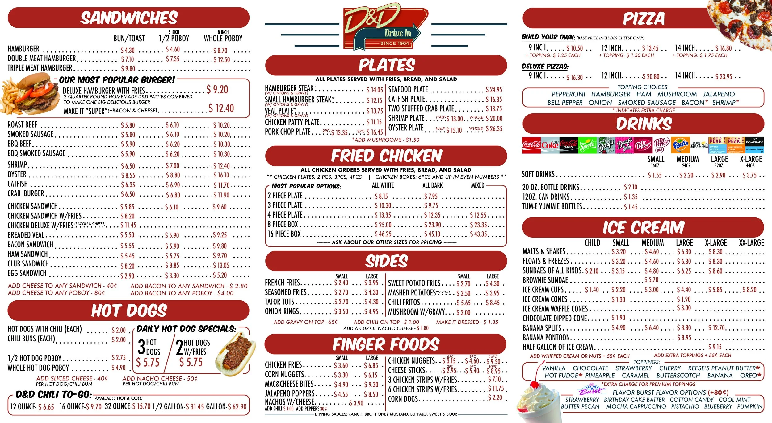 Menu — D&D Drive In