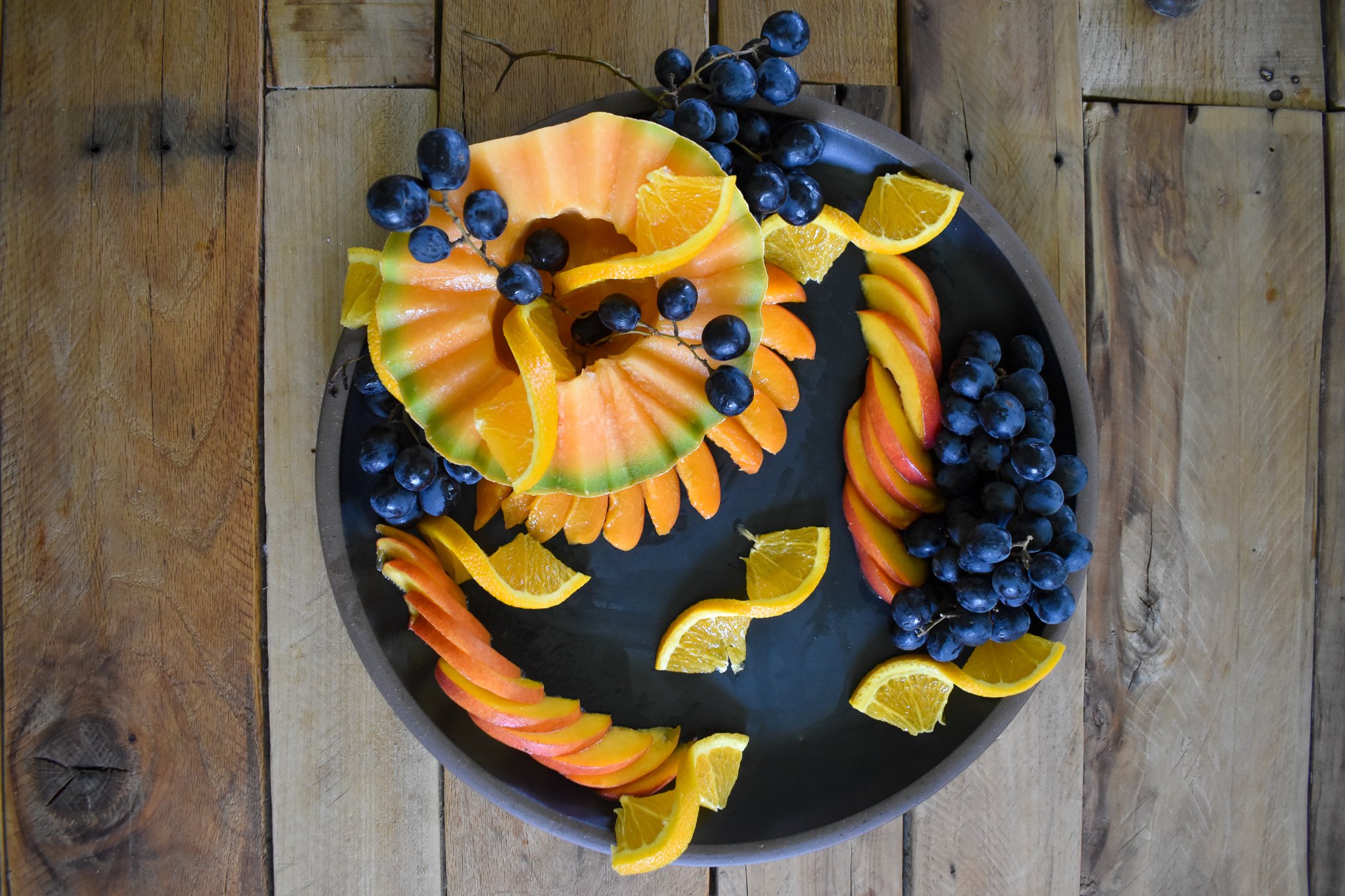Orange & Black Fruit Platter — Sassafras Farmhaunts