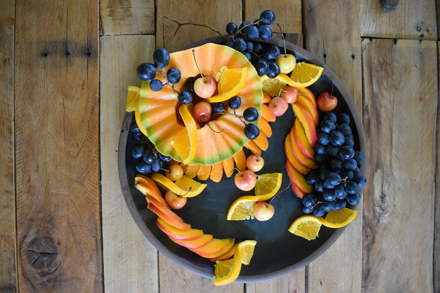 Orange & Black Fruit Platter — Sassafras Farmhaunts