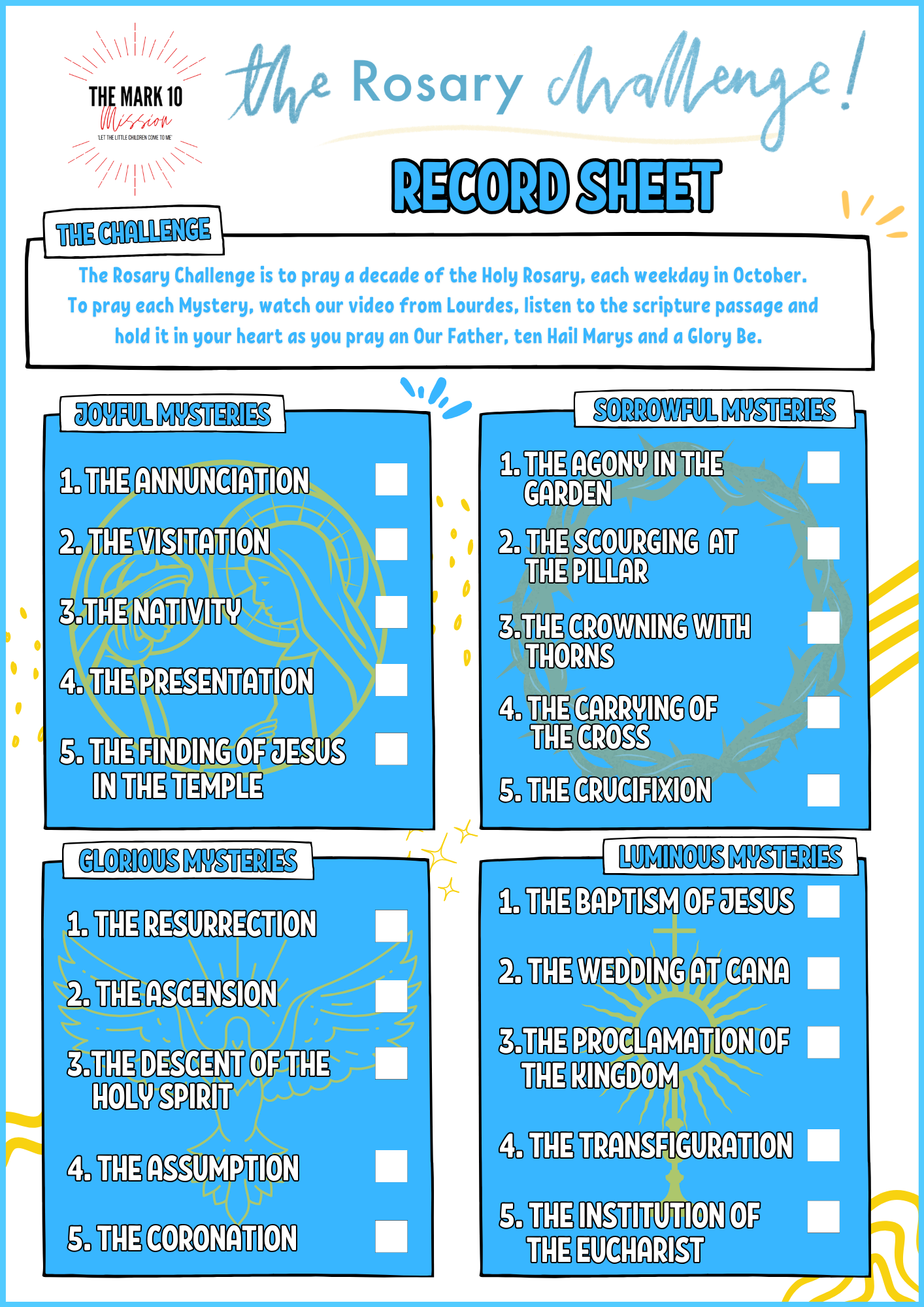 The Mark 10 Mission - The Rosary Challenge