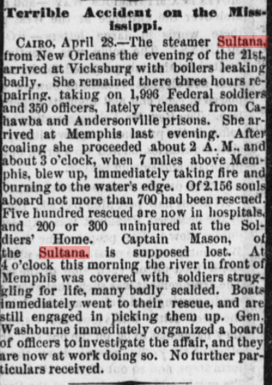 The Sultana Disaster Museum in Marion, Arkansas — ACRE