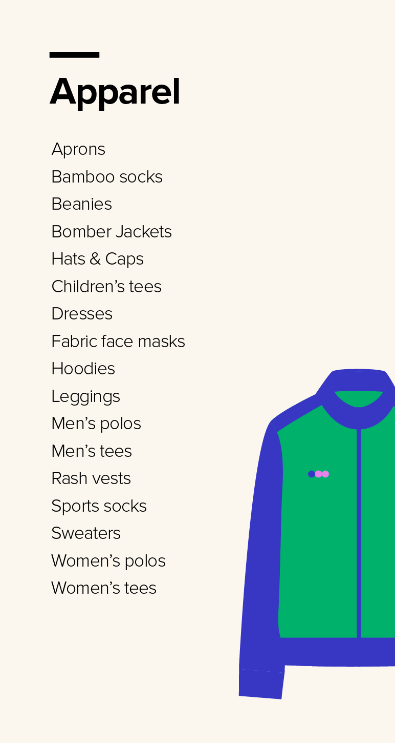 Product Menu | Promotional Merchandising Products That We Offer