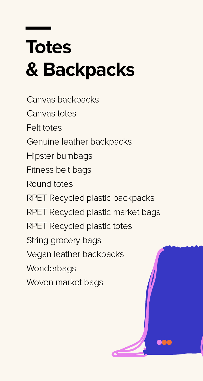 Product Menu | Promotional Merchandising Products That We Offer