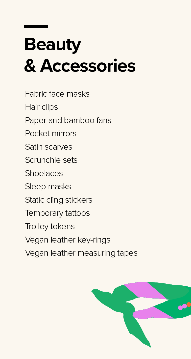 Product Menu | Promotional Merchandising Products That We Offer